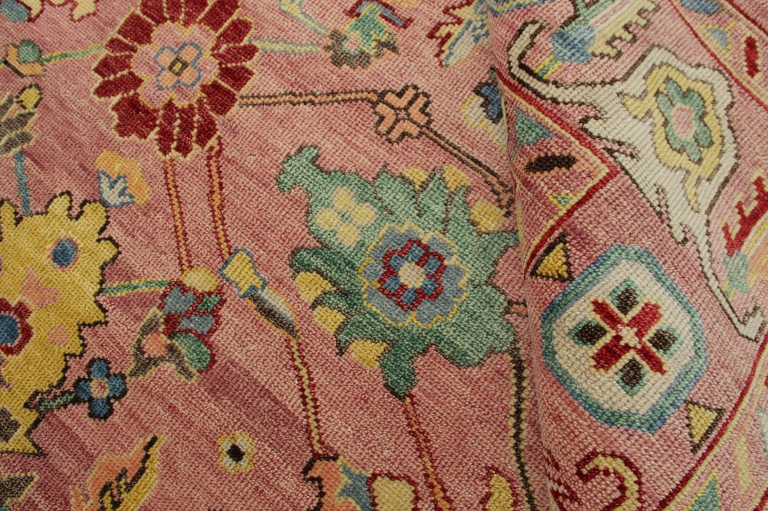 Elegant Oushak Style Peach Color Rug 5x8, 6x9, 8x10, 9x12, 10x14 Ft ...
