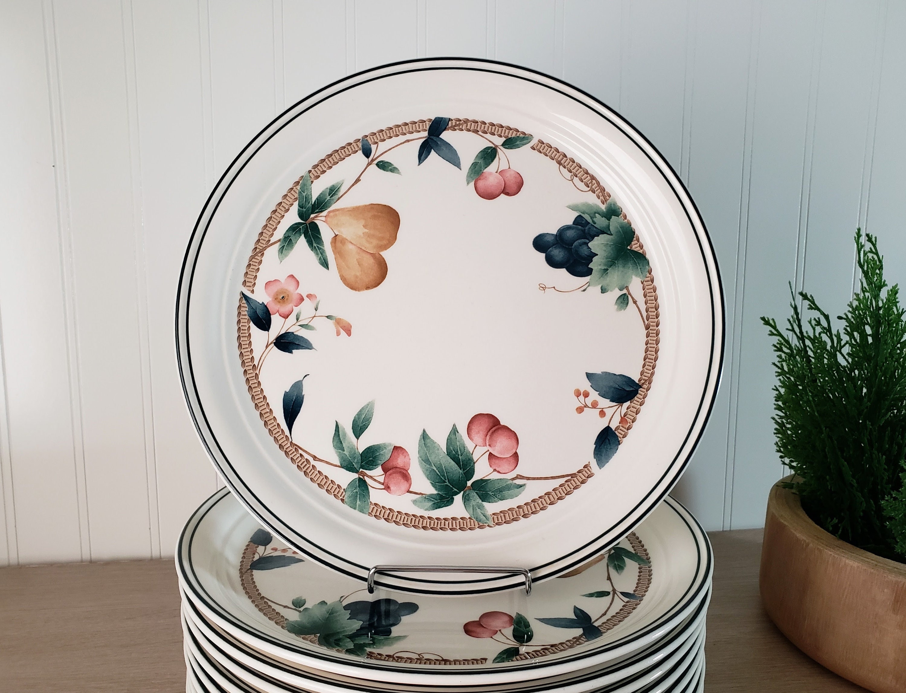 Vintage Noritake "nature's Bounty" 10.5" Dinner Plates, Set of 2 ...