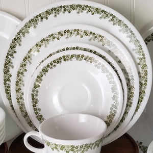 Vintage Corelle Crazy Daisy Dishes, Spring Blossom Dinner, Salad Plates ...