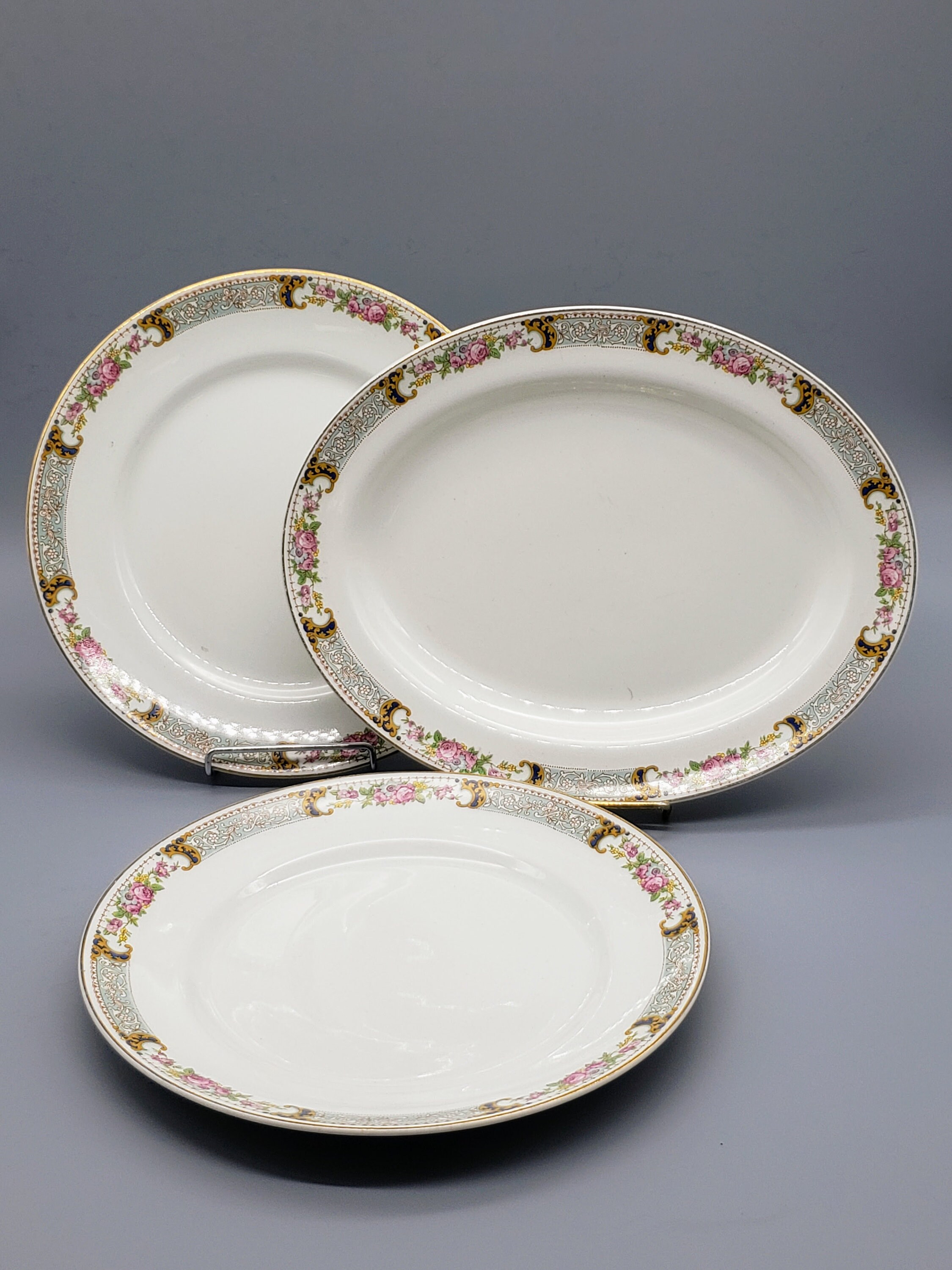 Antique Alfred Meakin Set of 2 Salad, Luncheon Plates, Errol Pattern ...