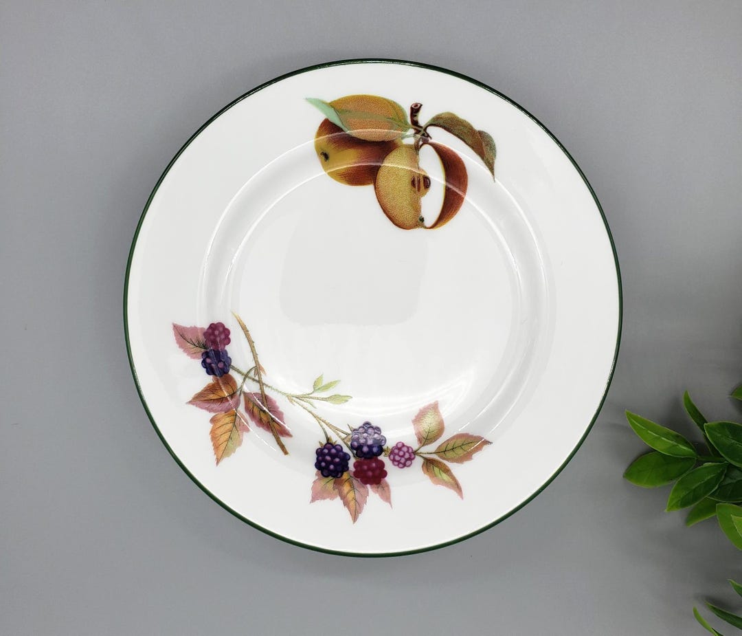 Vintage Royal Worcester Evesham Vale Bread Plates, Set of 3, Fruit ...