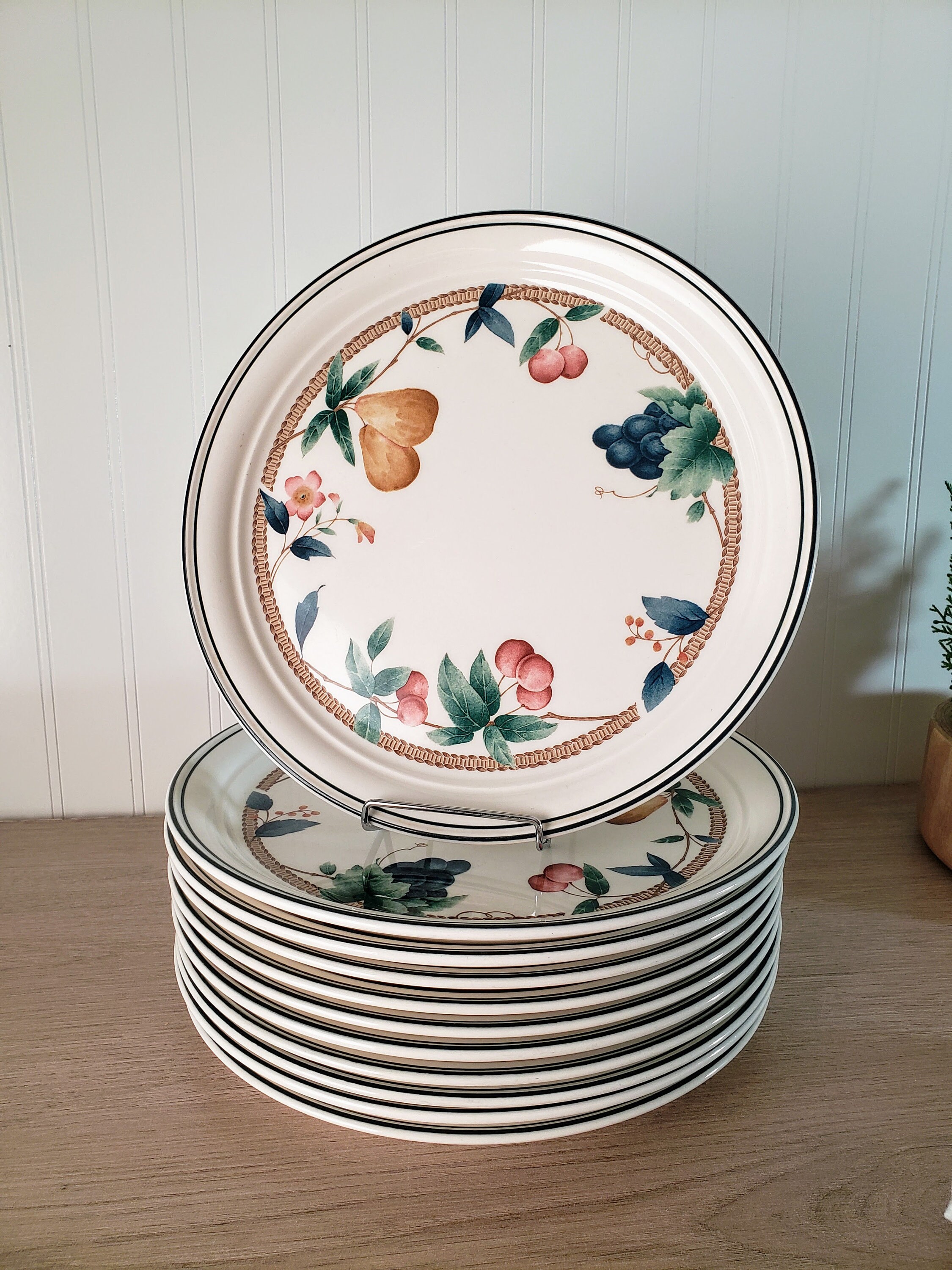 Vintage Noritake "nature's Bounty" 10.5" Dinner Plates, Set of 2 ...