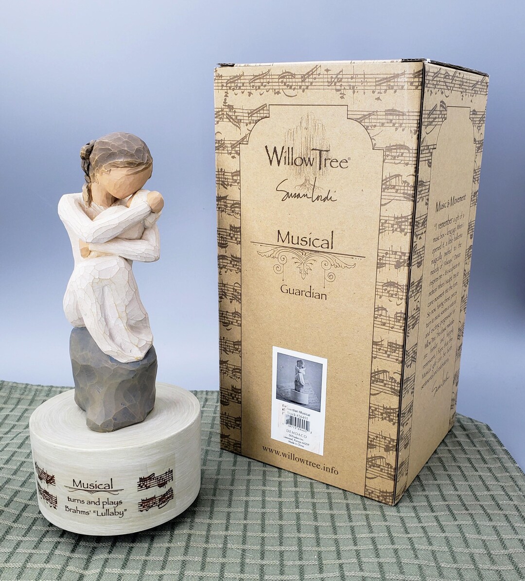 Willow Tree guardian, Susan Lordi, Brahms lullaby, 8 Musical Figurine ...