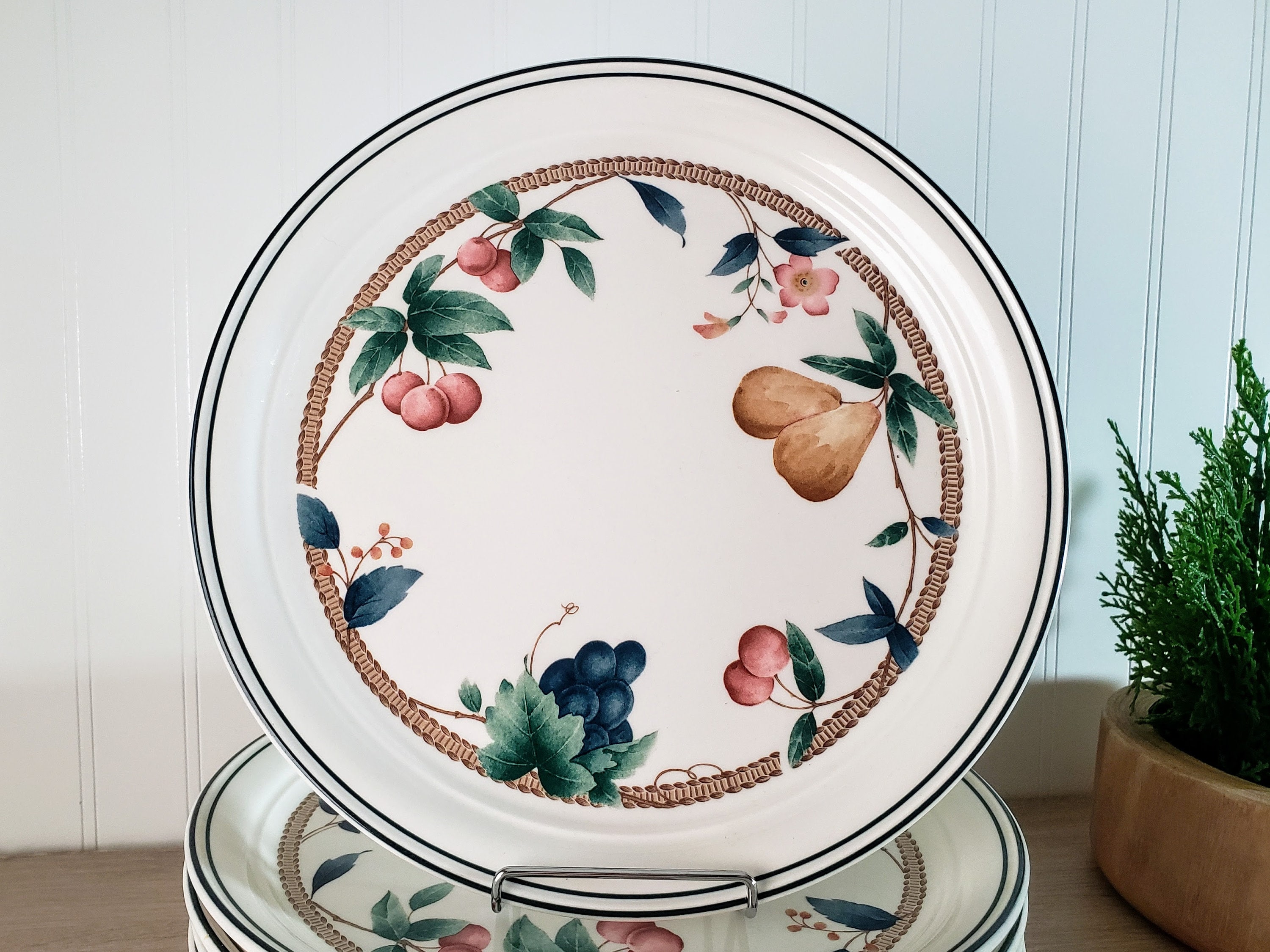 Vintage Noritake "nature's Bounty" 10.5" Dinner Plates, Set of 2 ...