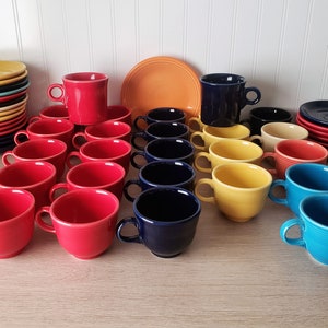 Vintage Fiestaware Homer Laughlin, Cups, Saucers, Plates, Shamrock ...