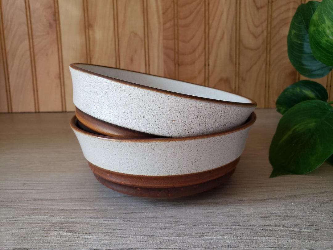 Vintage 70s Denby Bowls, Potter's Wheel Green, Soup, Cereal Bowls, Made ...