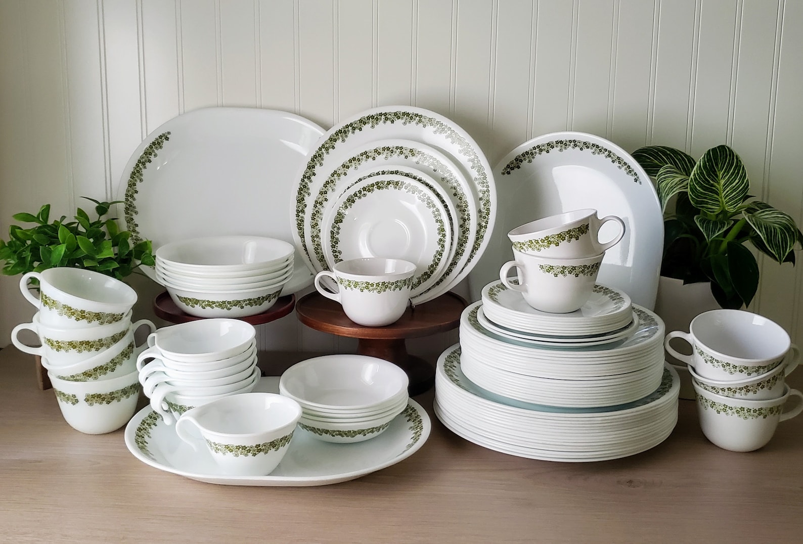 Vintage Corelle Crazy Daisy Dishes, Spring Blossom Dinner, Salad Plates ...