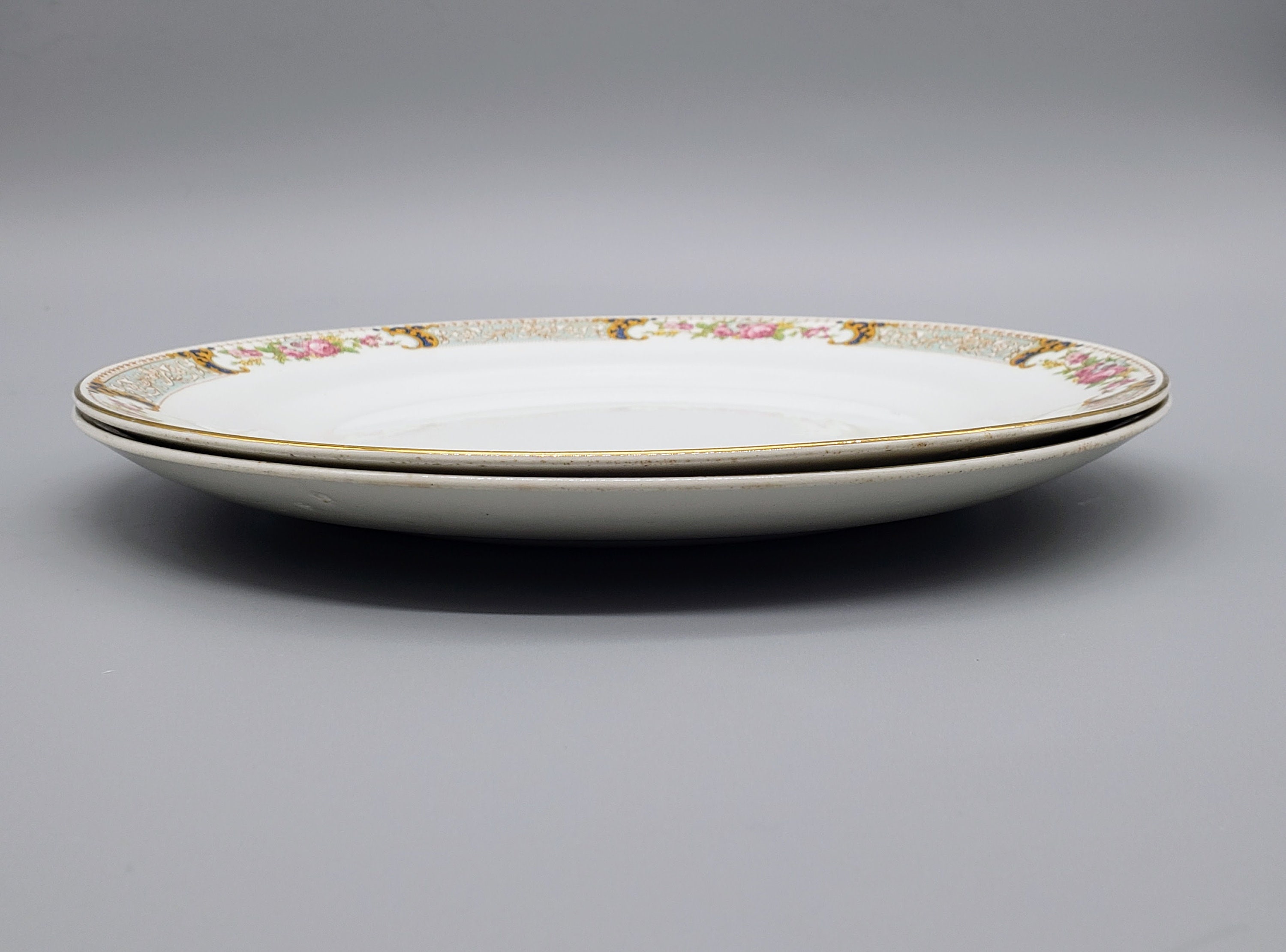 Antique Alfred Meakin Set of 2 Salad, Luncheon Plates, Errol Pattern ...