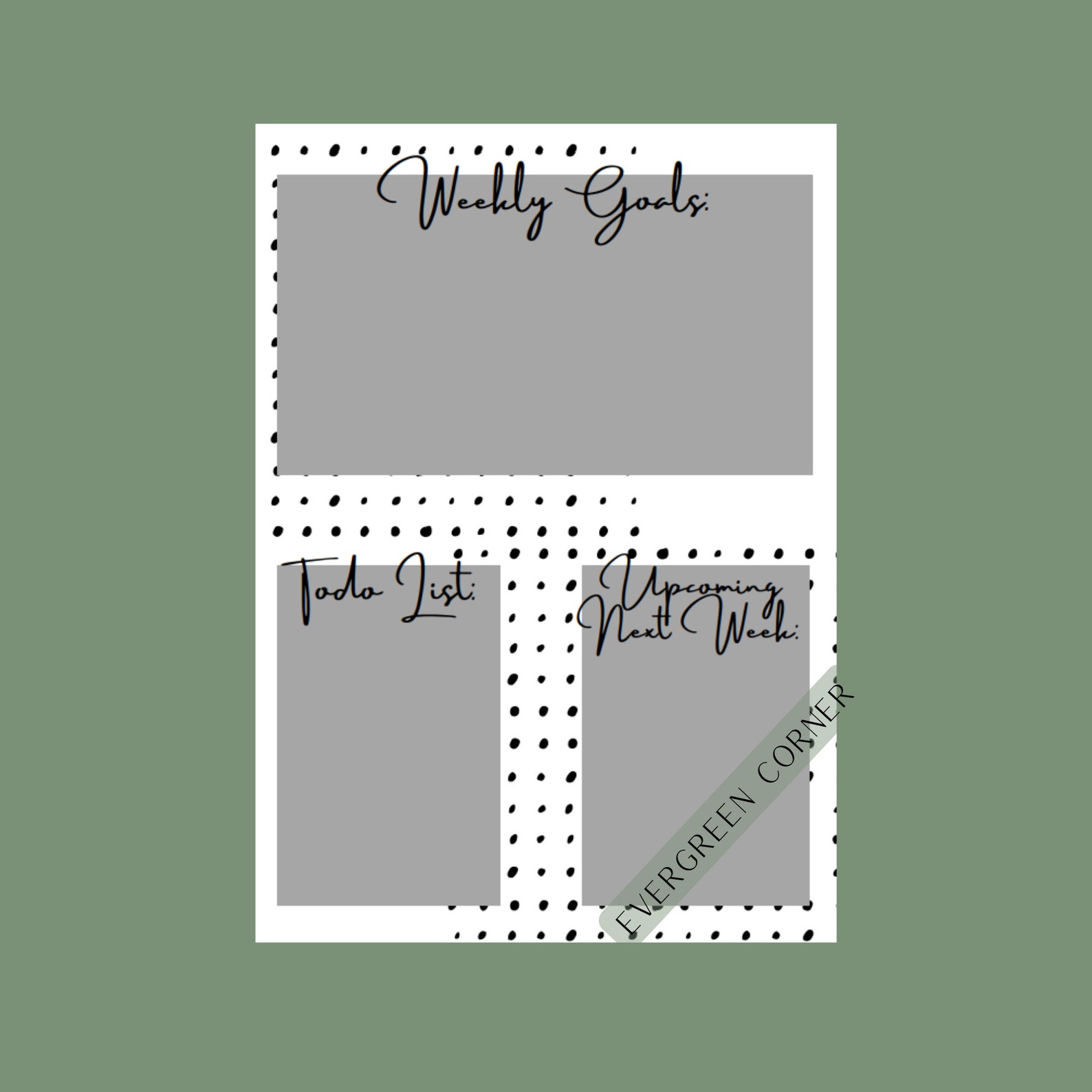 Printable Planner (reusable, Not Dated!) - Etsy