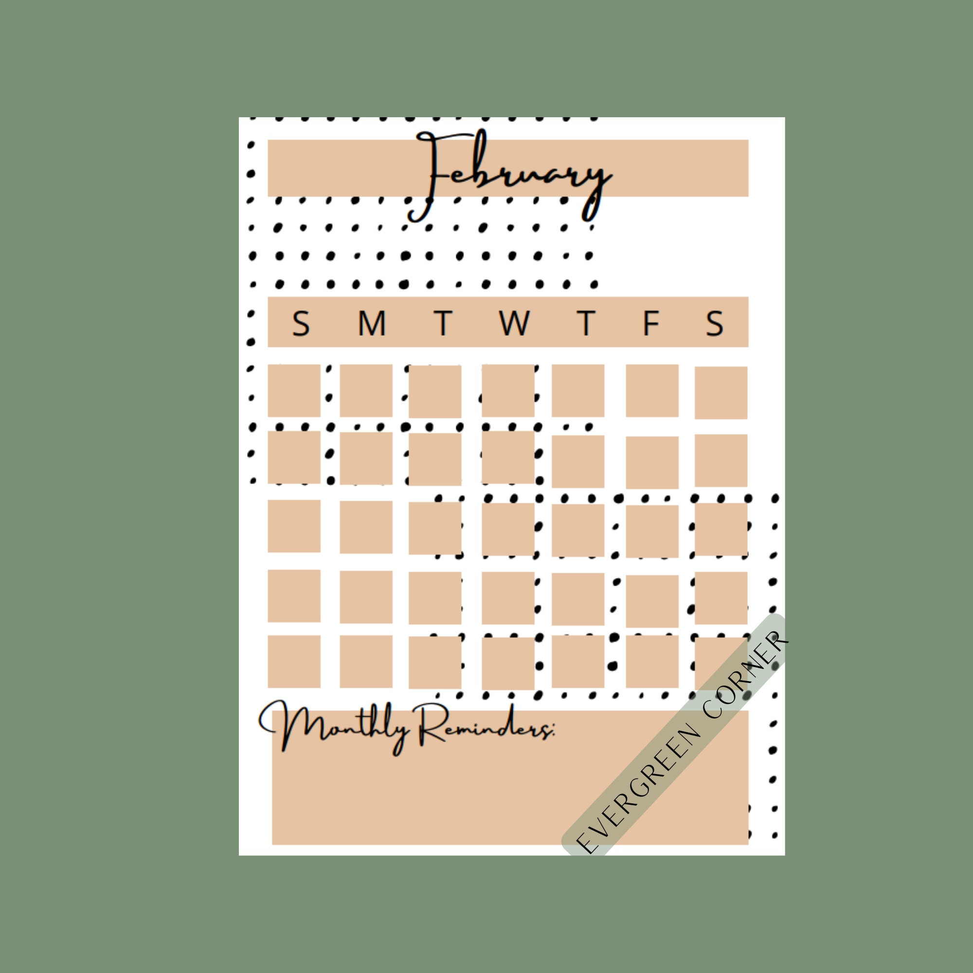 Printable Planner (reusable, Not Dated!) - Etsy
