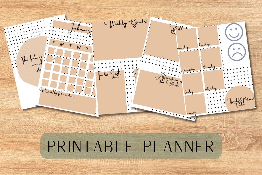 Printable Planner (reusable, Not Dated!) - Etsy