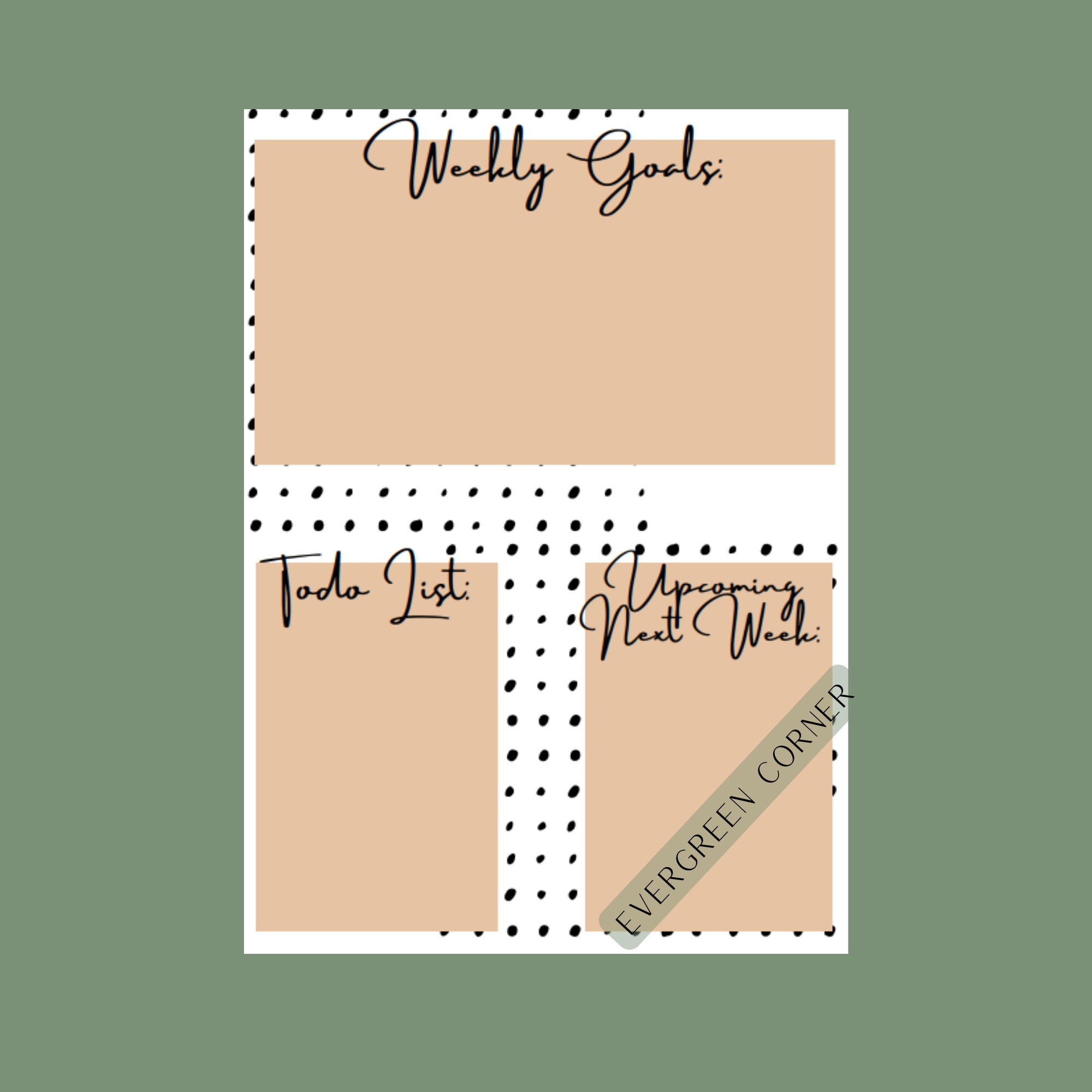 Printable Planner (reusable, Not Dated!) - Etsy