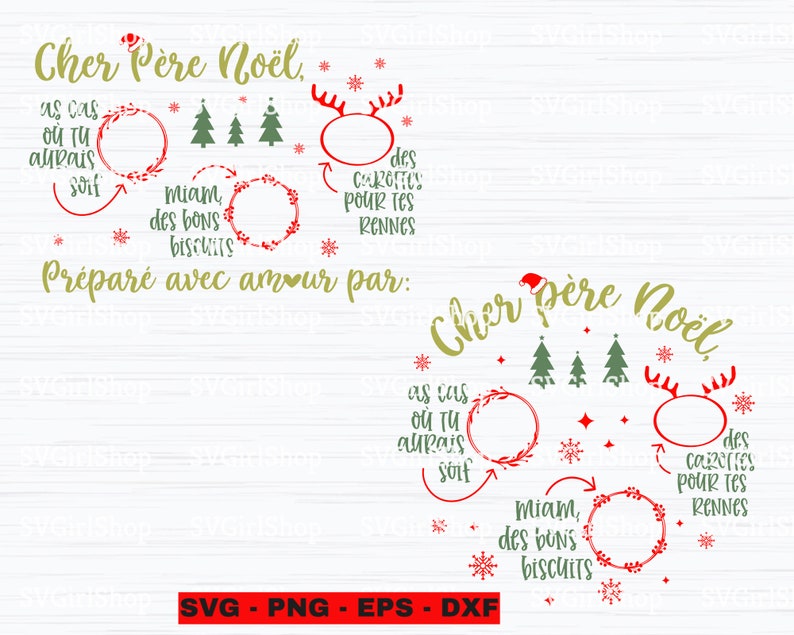 SVG Cher Père Noël Svg Plateau Noël Svg Santa Tray SVG - Etsy Canada