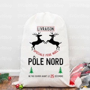 Hotte De Noel Bundle, Sac Du Père Noel, Santa Sac, SVG Français ...