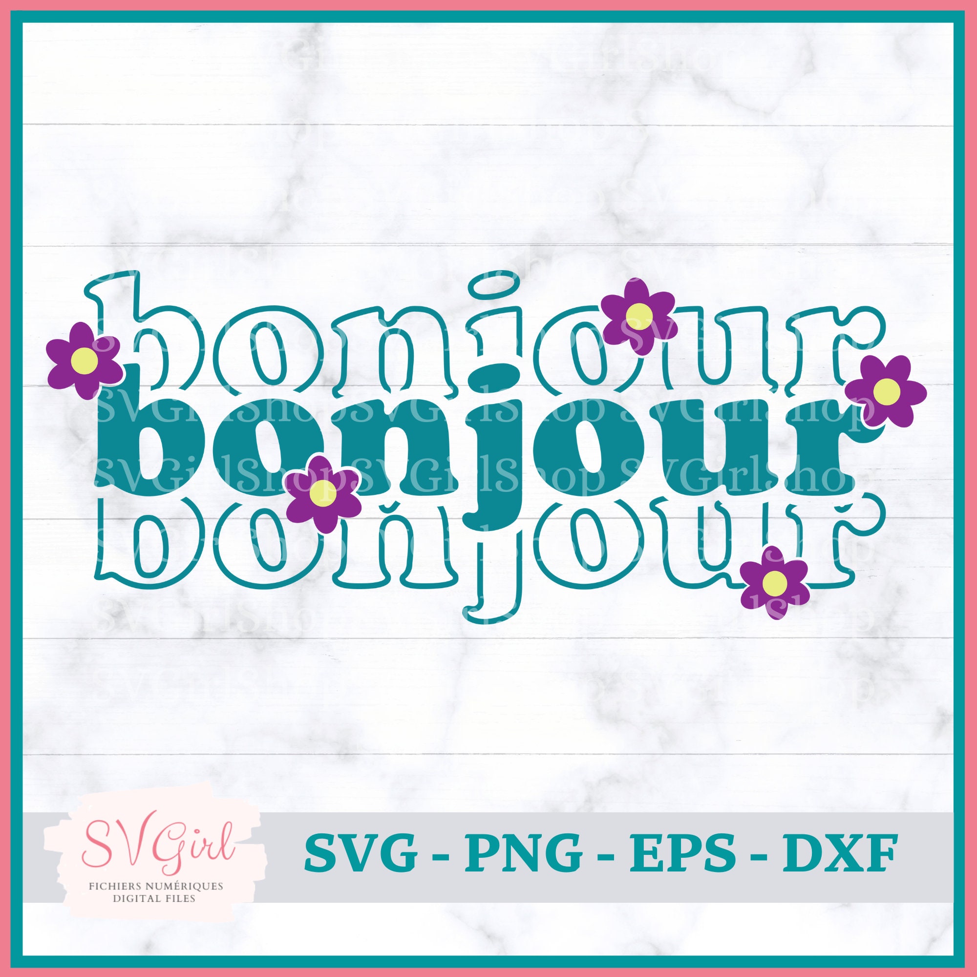 SVG Bonjour, SVG Retro, SVG Francais, Svg Panneau De Porte, Svg ...