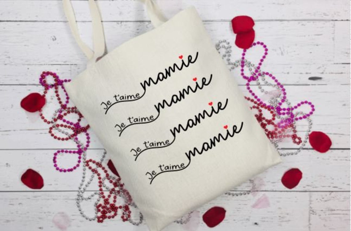 SVG Je T'aime Mamie, SVG La Meilleure Mamie, Svg Mamie Francais, Svg ...
