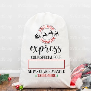 Hotte De Noel Bundle, Sac Du Père Noel, Santa Sac, SVG Français ...