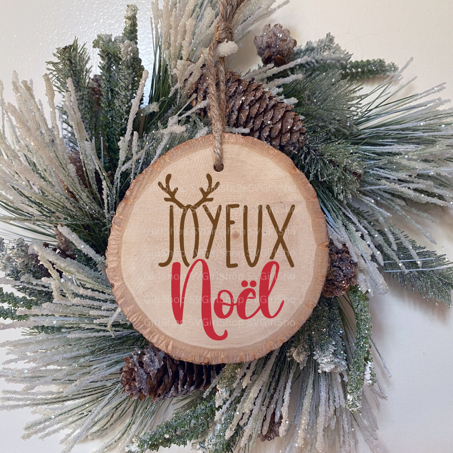 SVG Joyeux Noël, SVG Noël Français, Svg Renne De Bois, Svg Boules De ...