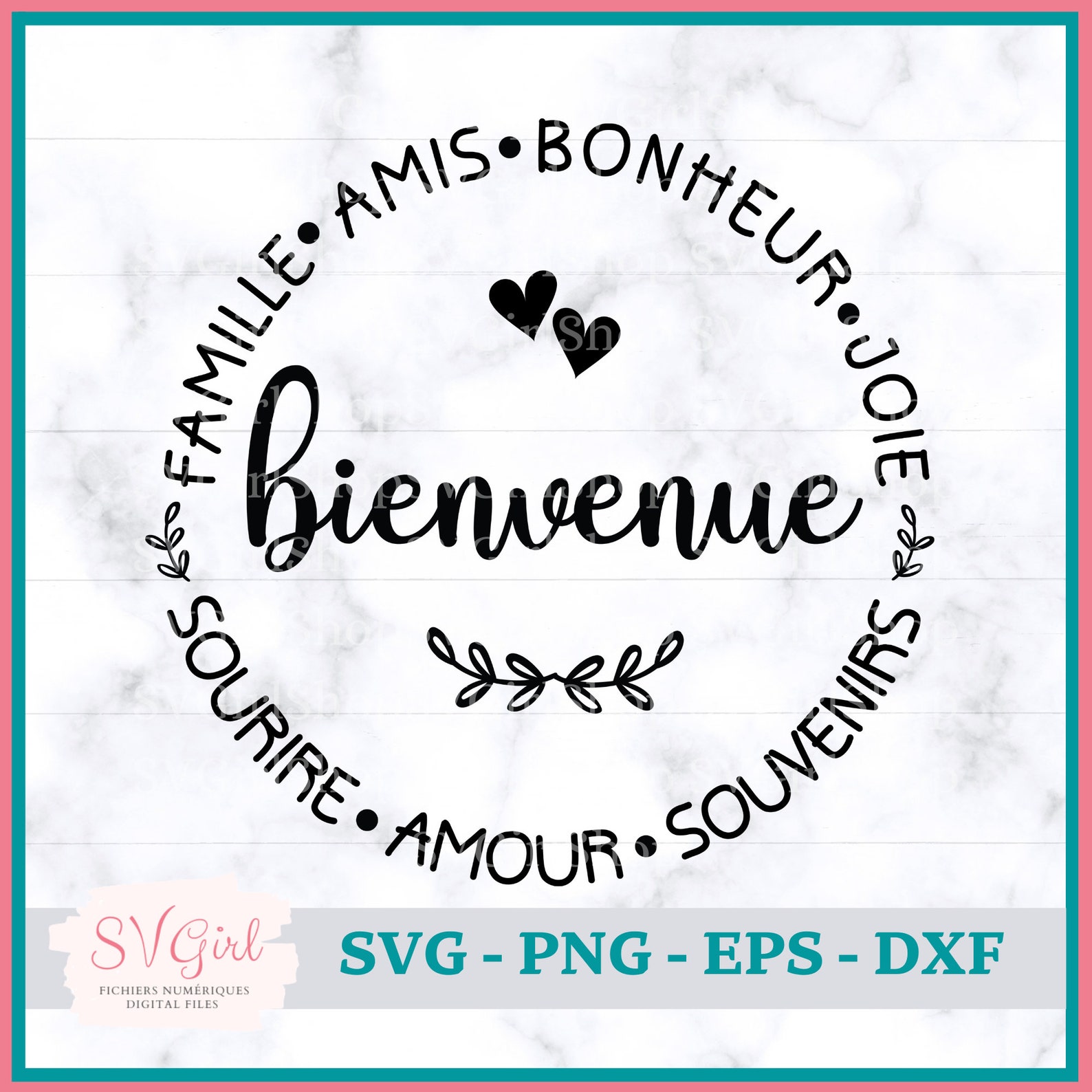 SVG Bienvenue, SVG Francais, Svg Panneau Rond En Bois, Svg Famille Et ...