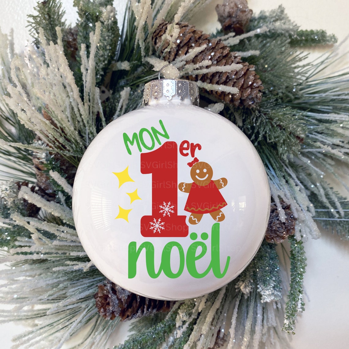 SVG Français Noël, SVG 1er Noël, Svg Mon Premier Noël, Svg Boules De ...