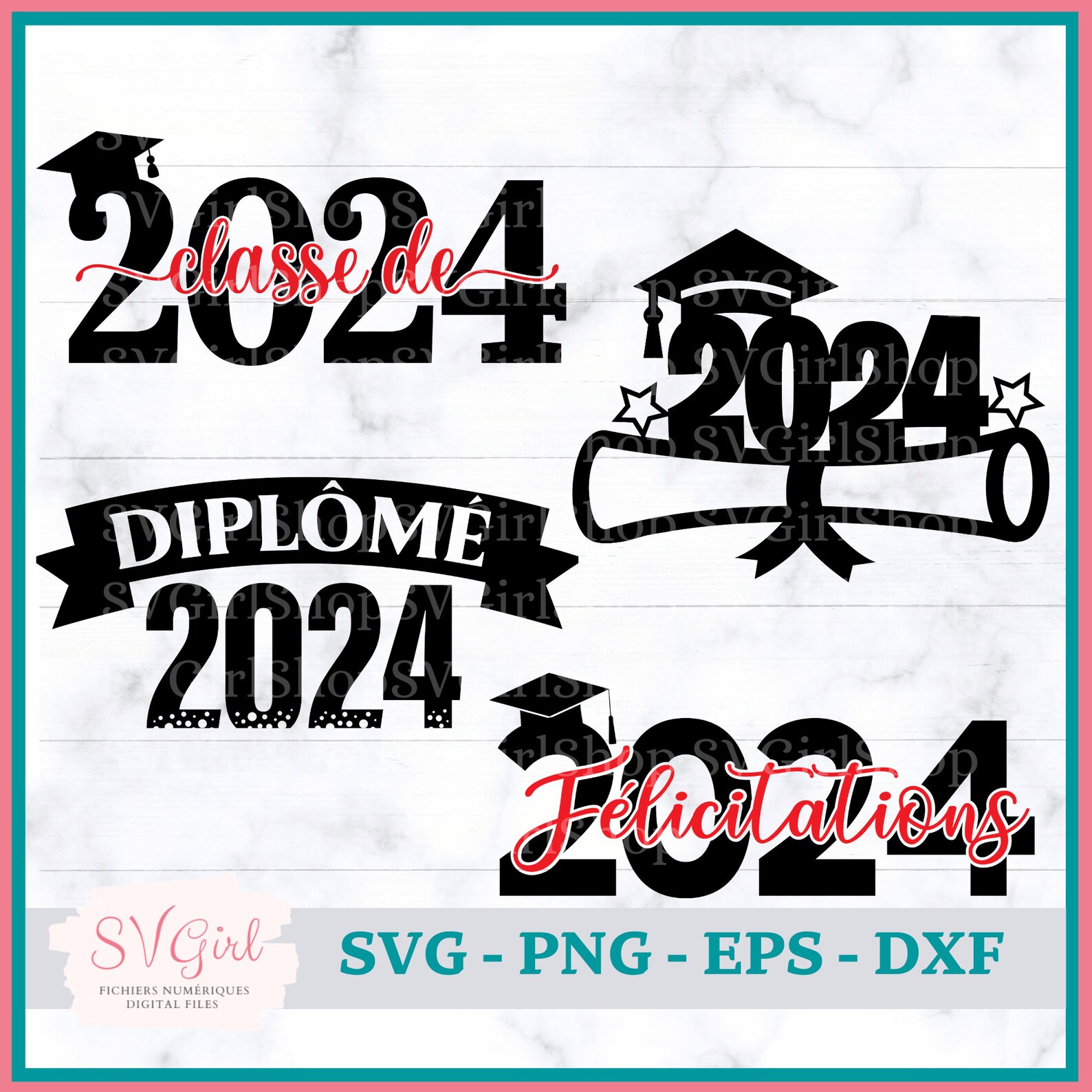 SVG 2024 Graduation, SVG Francais, Svg Finissants, SVG French, Diplômé ...