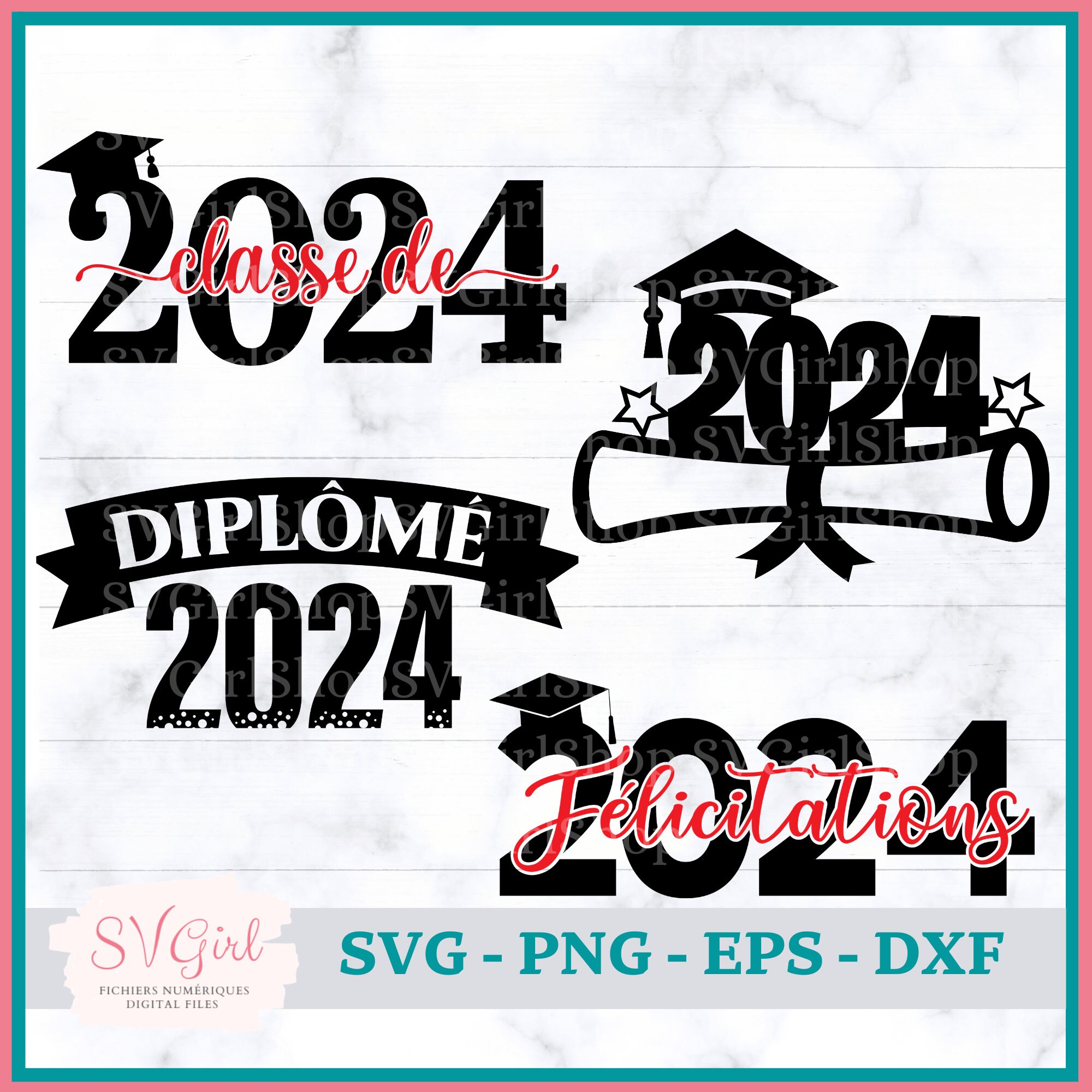 SVG 2024 Graduation, SVG Francais, Svg Finissants, SVG French, Diplômé ...