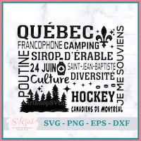 Quebec Outline SVG | PNG Quebec Cursive Design | Country Svg | Canada ...