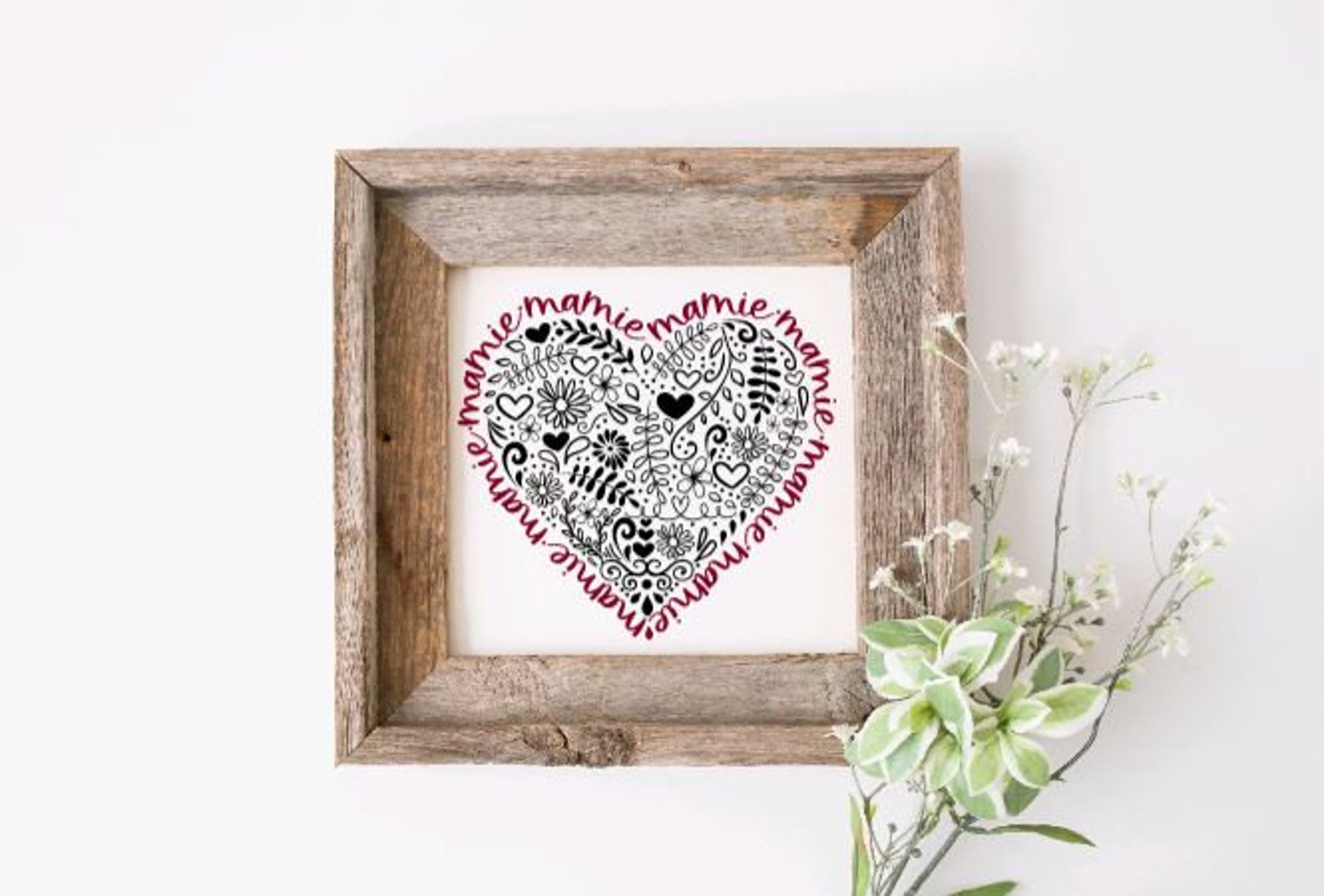 SVG Je T'aime Mamie, SVG La Meilleure Mamie, Svg Mamie Francais, Svg ...