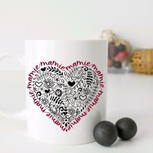 SVG Je T'aime Mamie, SVG La Meilleure Mamie, Svg Mamie Francais, Svg ...