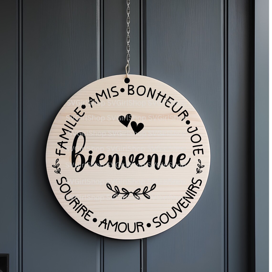 SVG Bienvenue, SVG Francais, Svg Panneau Rond En Bois, Svg Famille Et ...
