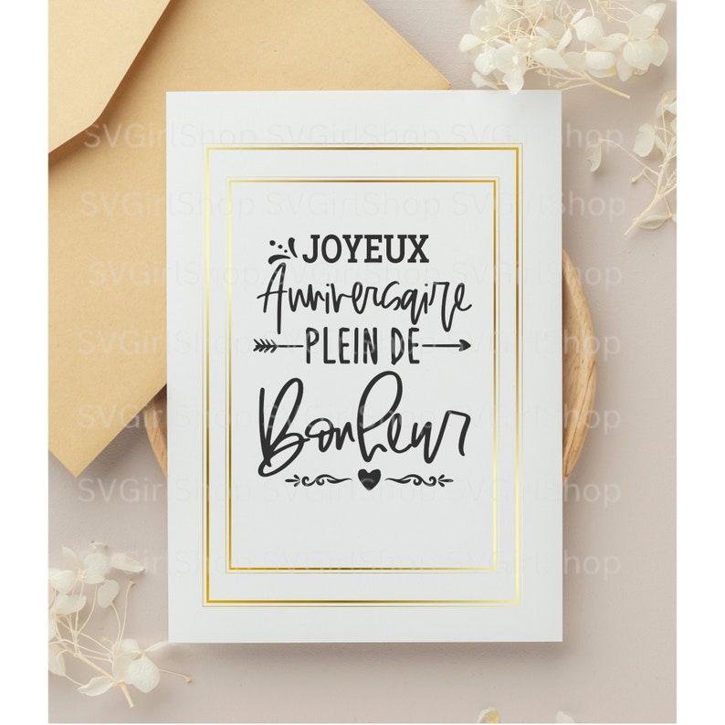 SVG Bonne Fête, SVG Bon Anniversaire, Svg Happy Birthday Gift Tags, SVG ...