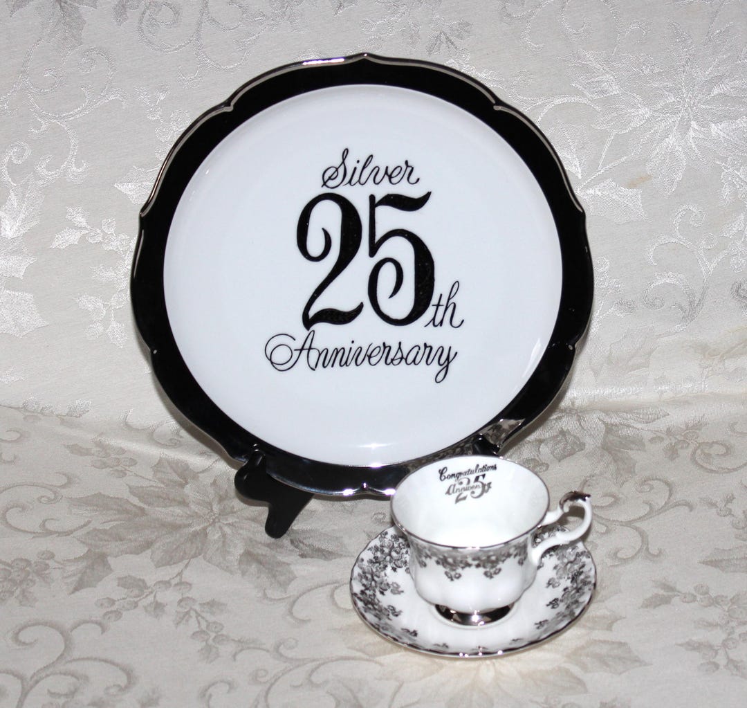 Vintage Royal Albert Teacup Set & Saji Japan 25th Anniversary Plate - Etsy