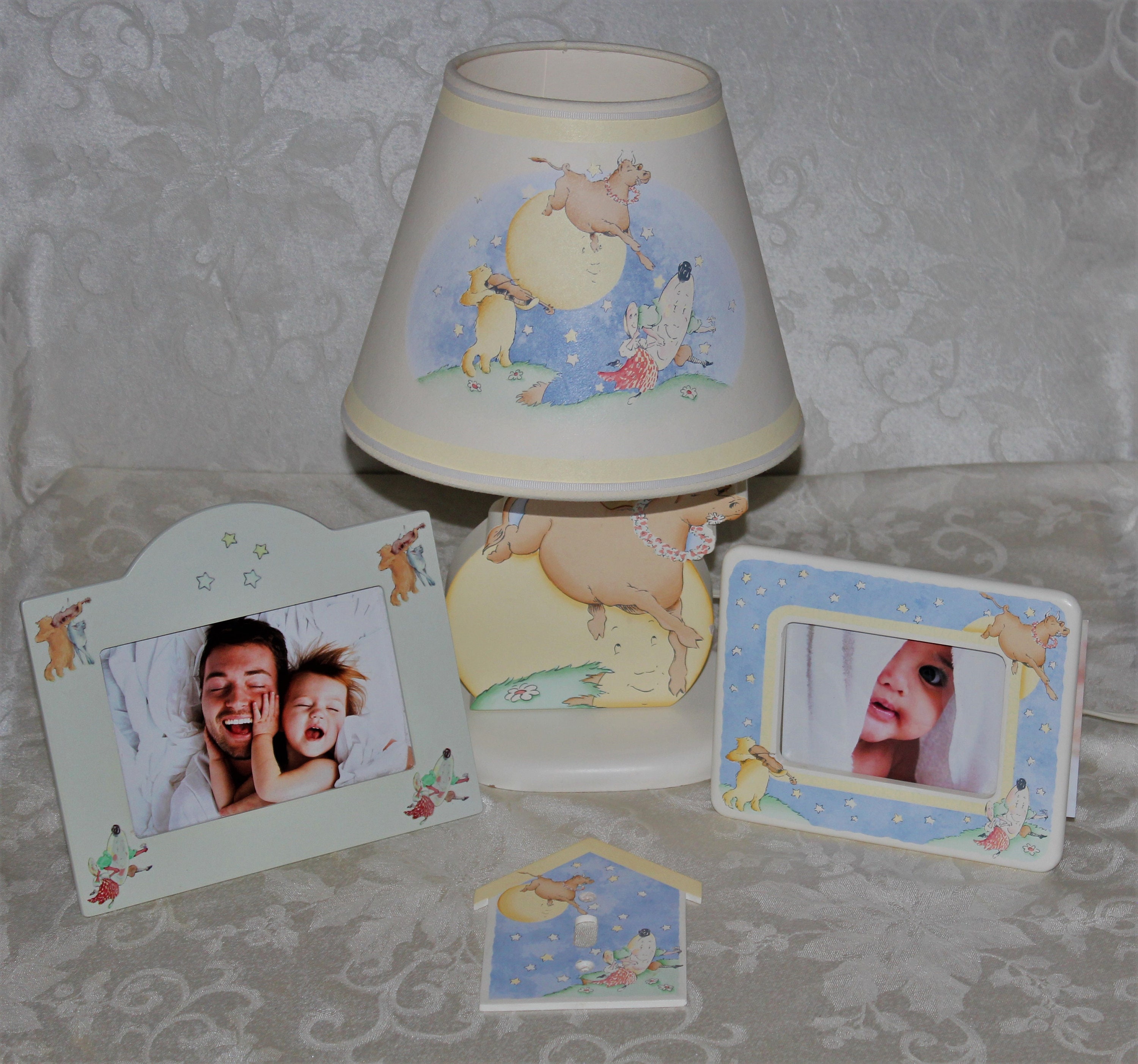 Laura Ashley Nursery Lamp Vintage Hey Diddle Diddle Lamp - Etsy