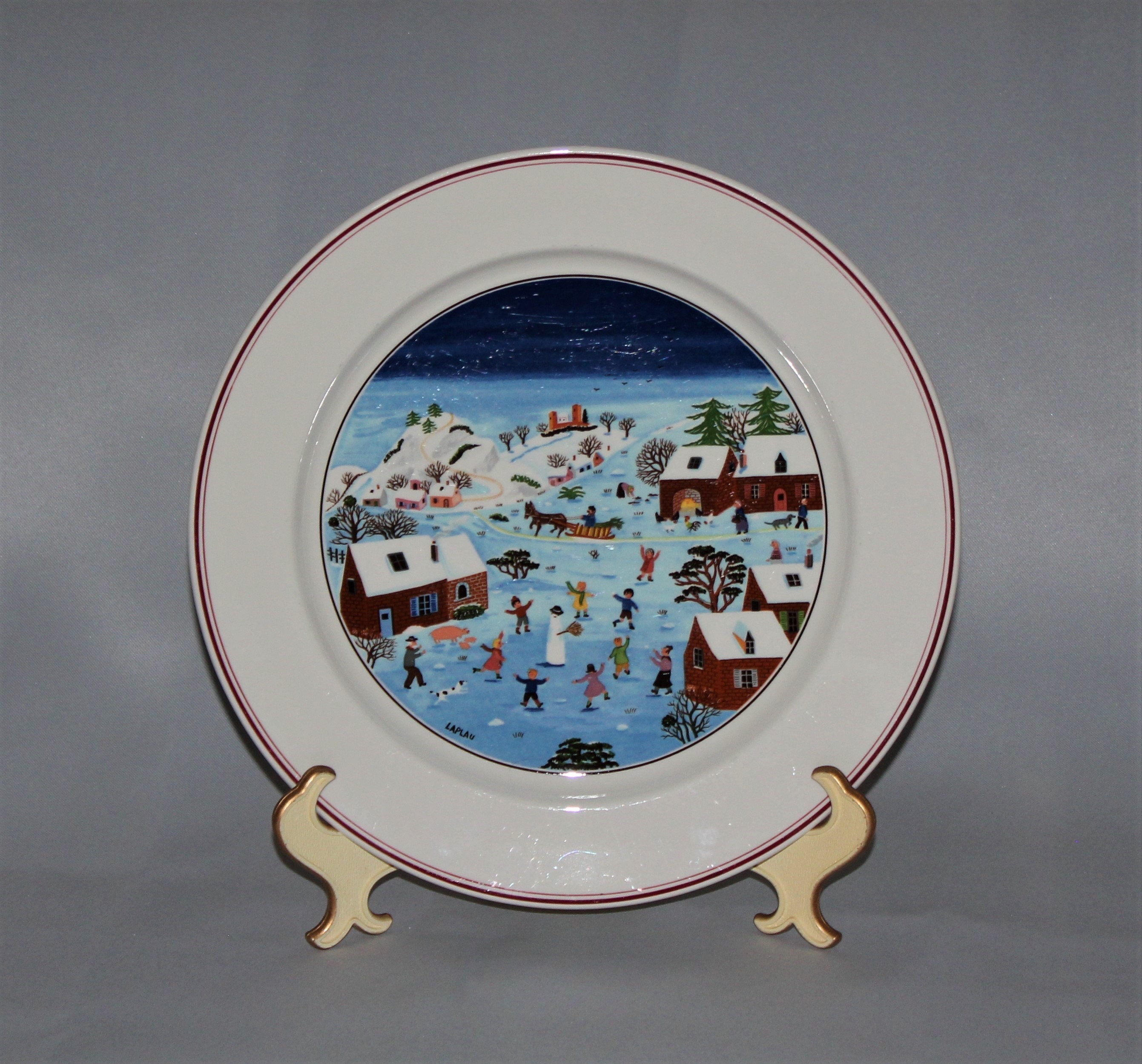 Lot of Villeroy & Boch Naif Christmas Plates Square Cake Plate Round ...