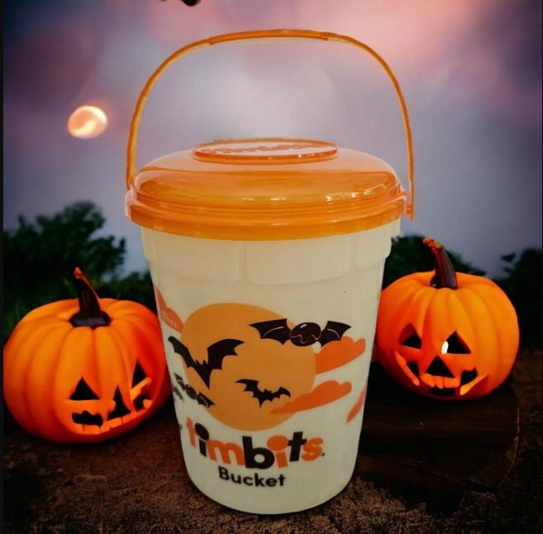 Tim Hortons Timbits Bucket Halloween Trick or Treat Glow in the Dark - Etsy
