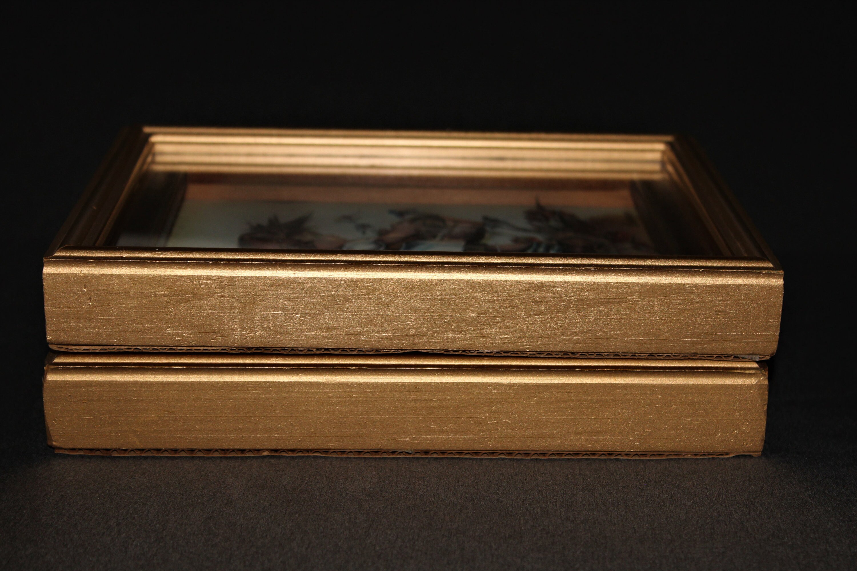 Pair of Vintage Hummel 3D Shadow Boxes wall Decor Hummel Paper Tole ...