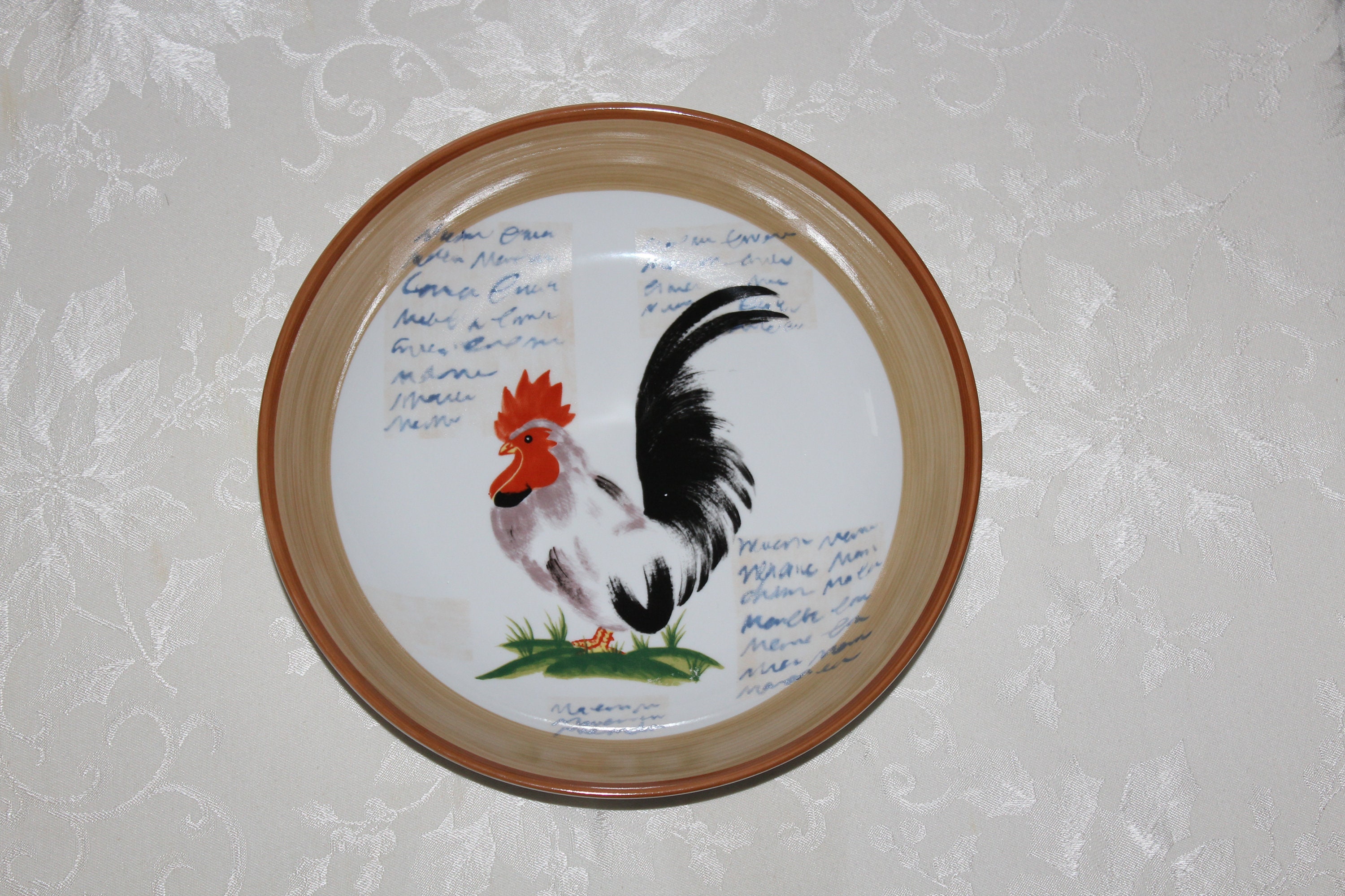 Vintage Rooster Serving Dishes Rooster & Hen Pitchers Platter Serving ...
