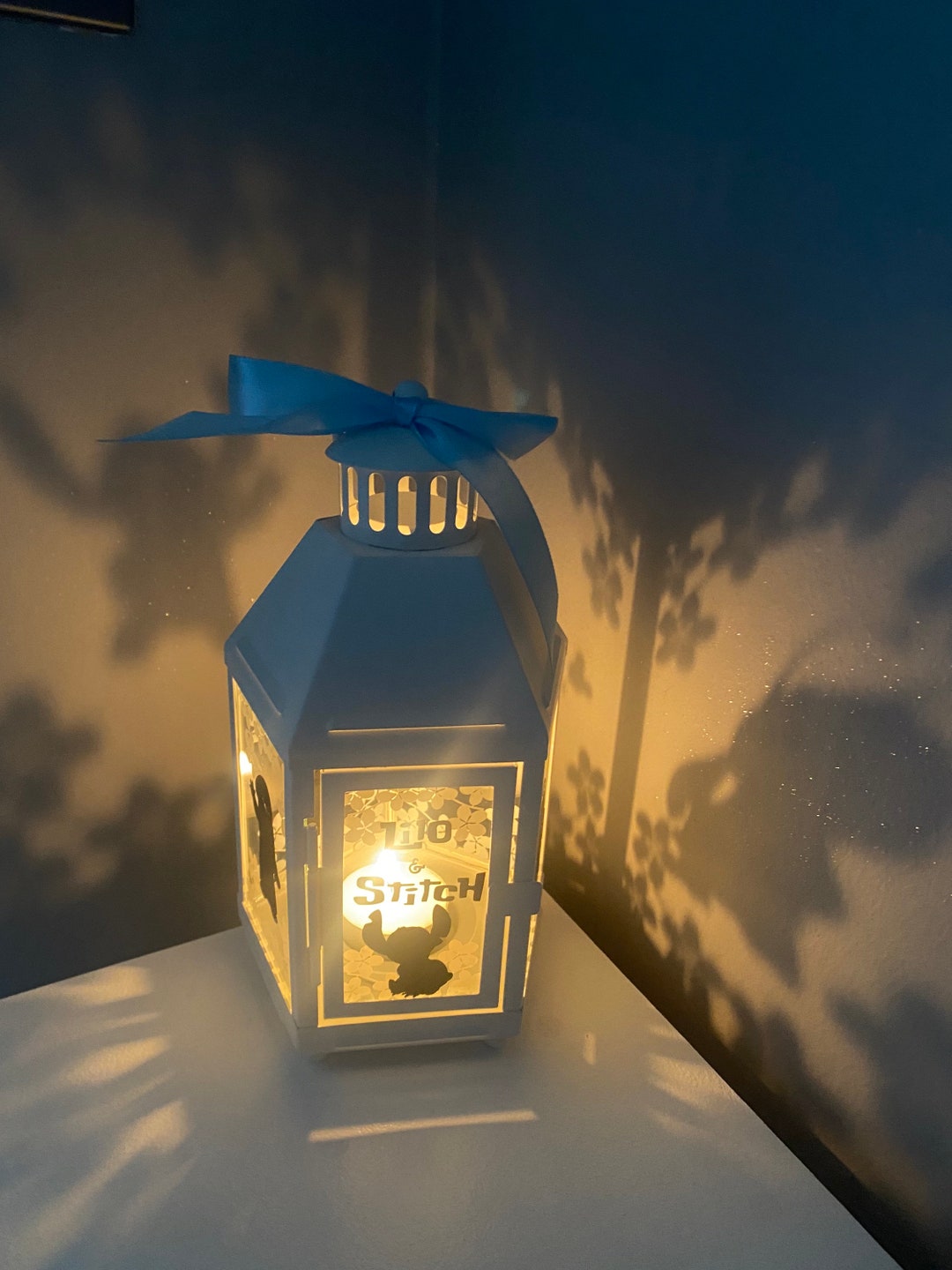 Disney Inspired Lilo and Stitch Shadow Lantern - Etsy