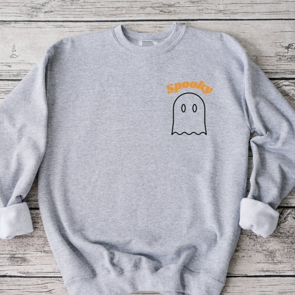 Spooky Ghost Sweater Halloween Sweatshirt Halloween Etsy