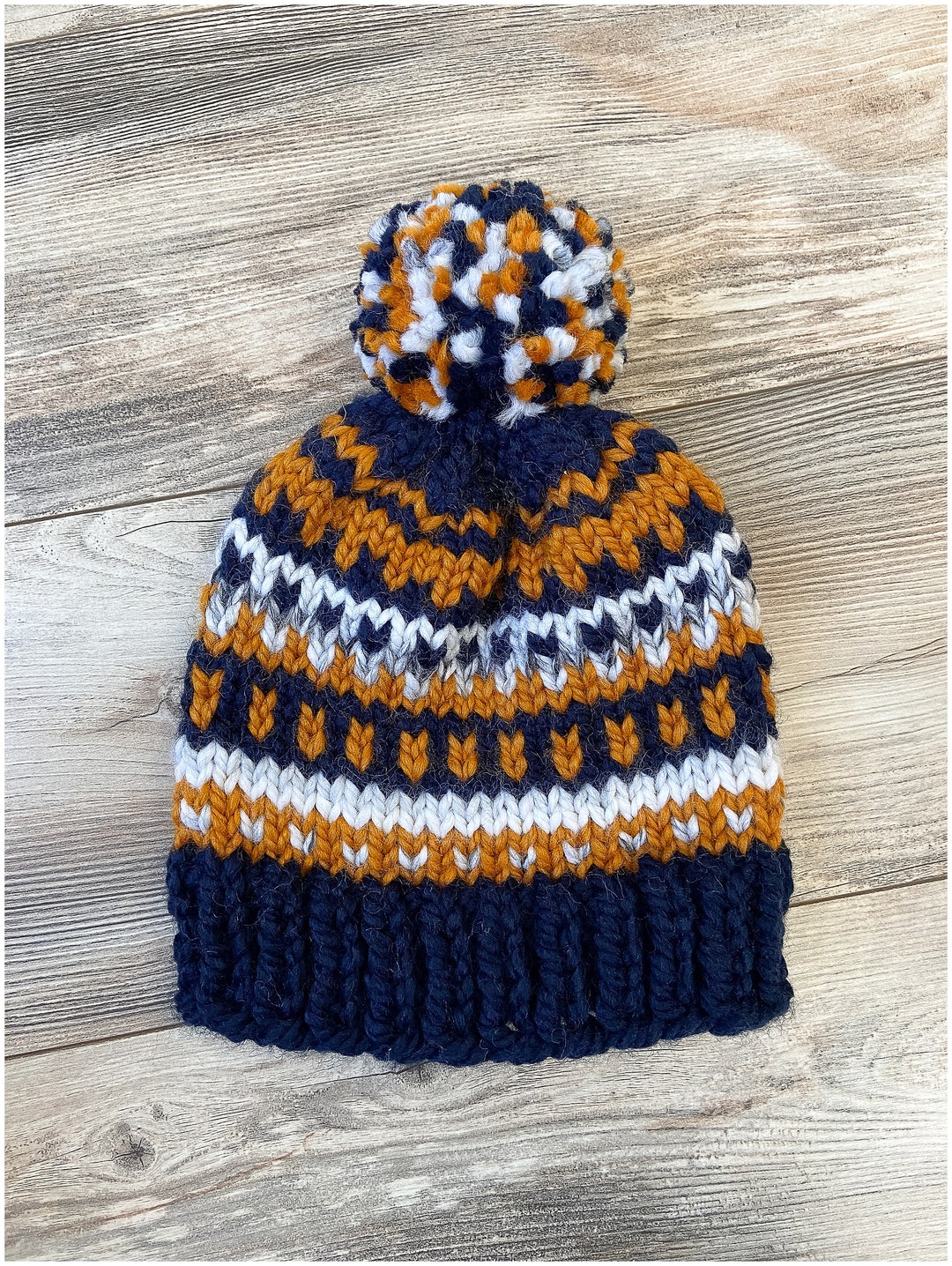 Fair Isle-university of Michigan Colors College Beanie-ready - Etsy