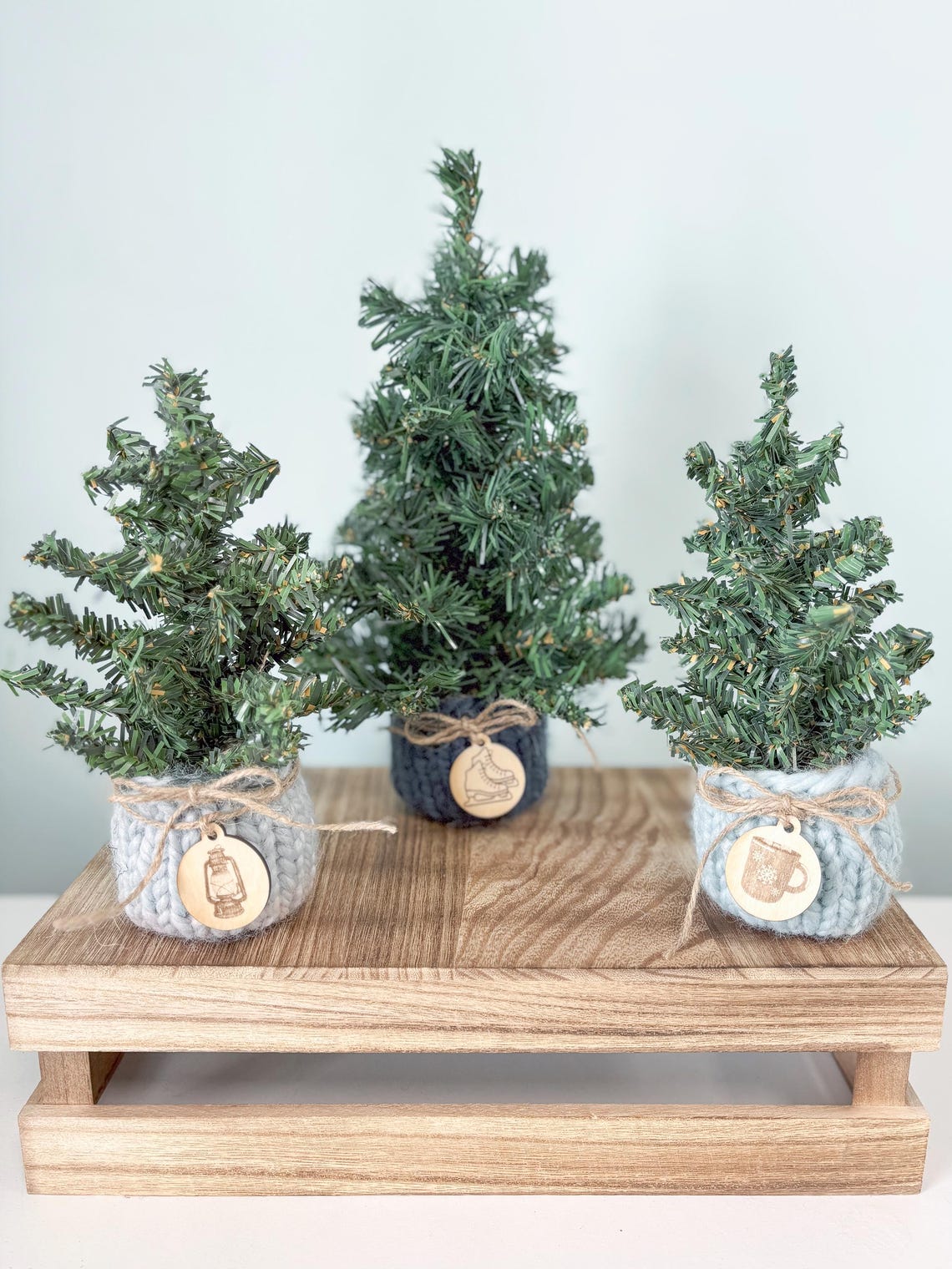 Mini Evergreen Tree: Personalized Knit Cozy, Winter Home Decor - Etsy