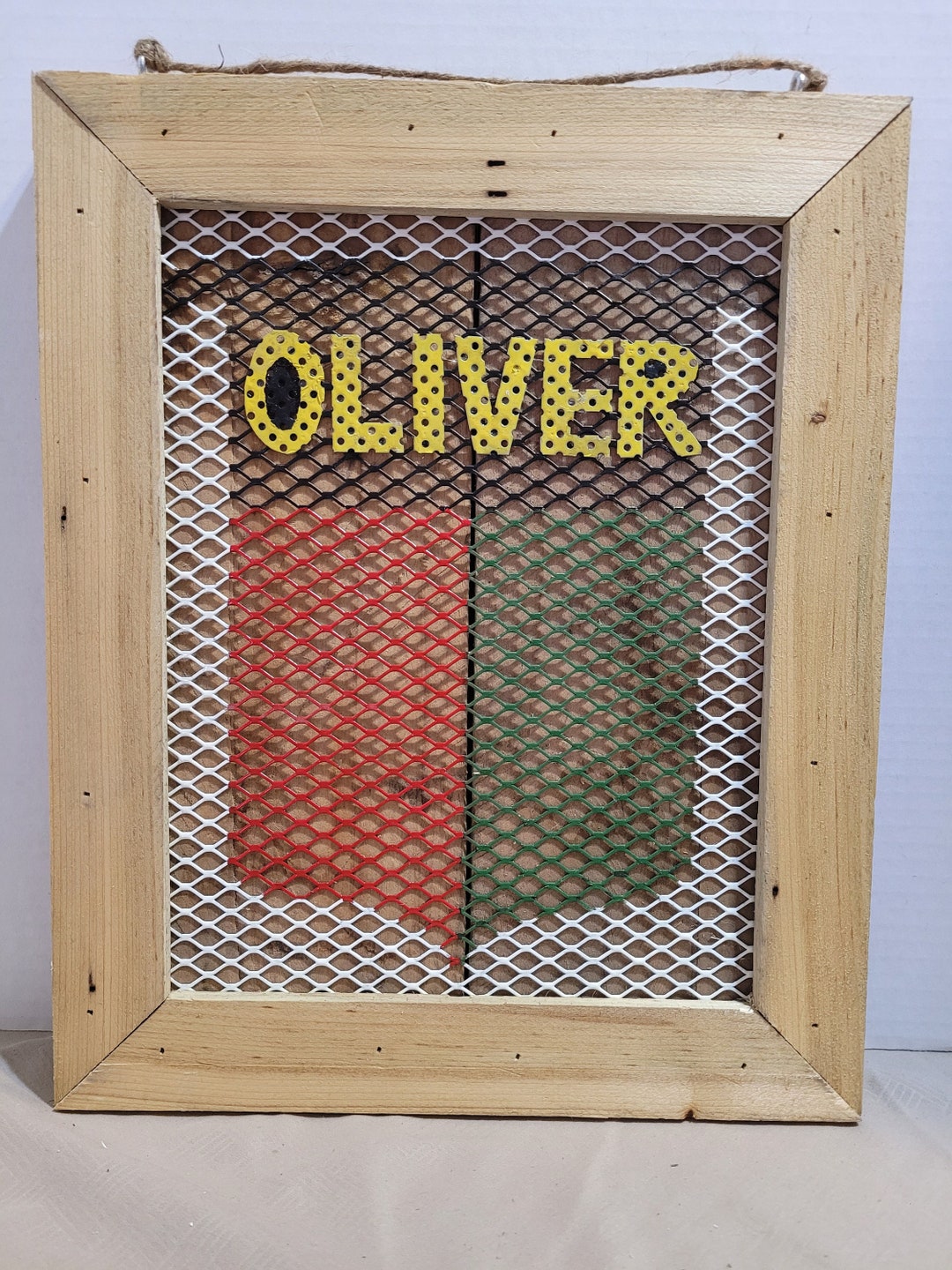 Oliver Hand Painted Wooden Sign - Etsy