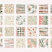 Watercolor Spring Farm Seamless Patterns and Brush Strokes, JPEG ...