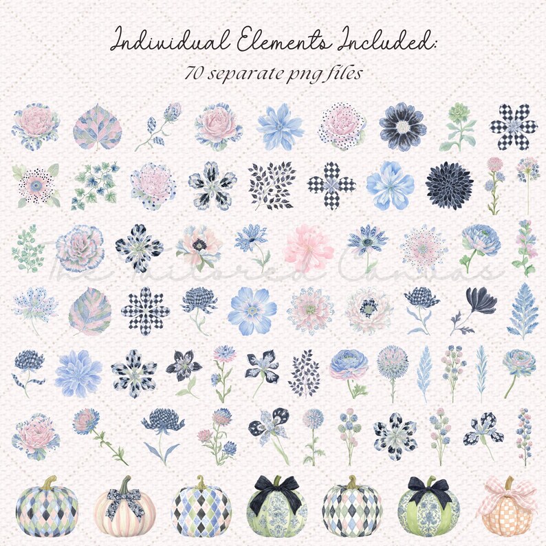 Pastel Macabre Clipart Bundle: Gothic Halloween Watercolor PNG (digital ...