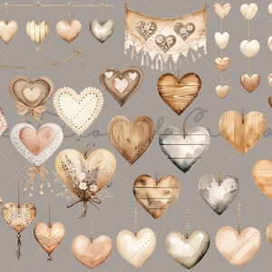 Rustic Boho Valentine's Day Clipart Png Bundle - 145 High Quality Pngs ...