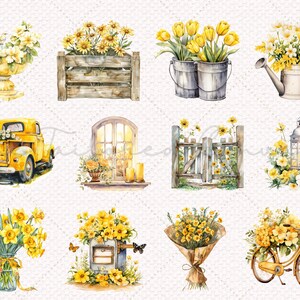 Yellow Spring Clipart Png Bundle - 50 High Quality Pngs, Spring ...