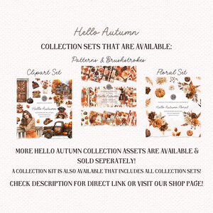 Watercolor Autumn Floral Clipart Bundle: Boho Fall Flowers (PNG Digital ...