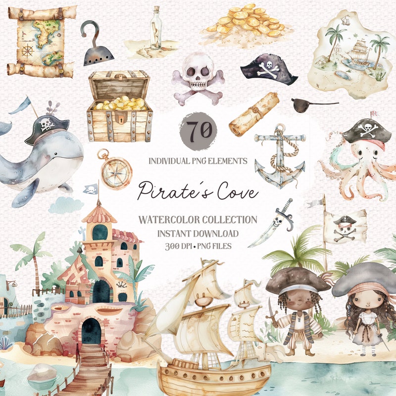 Pirate Clipart - Etsy