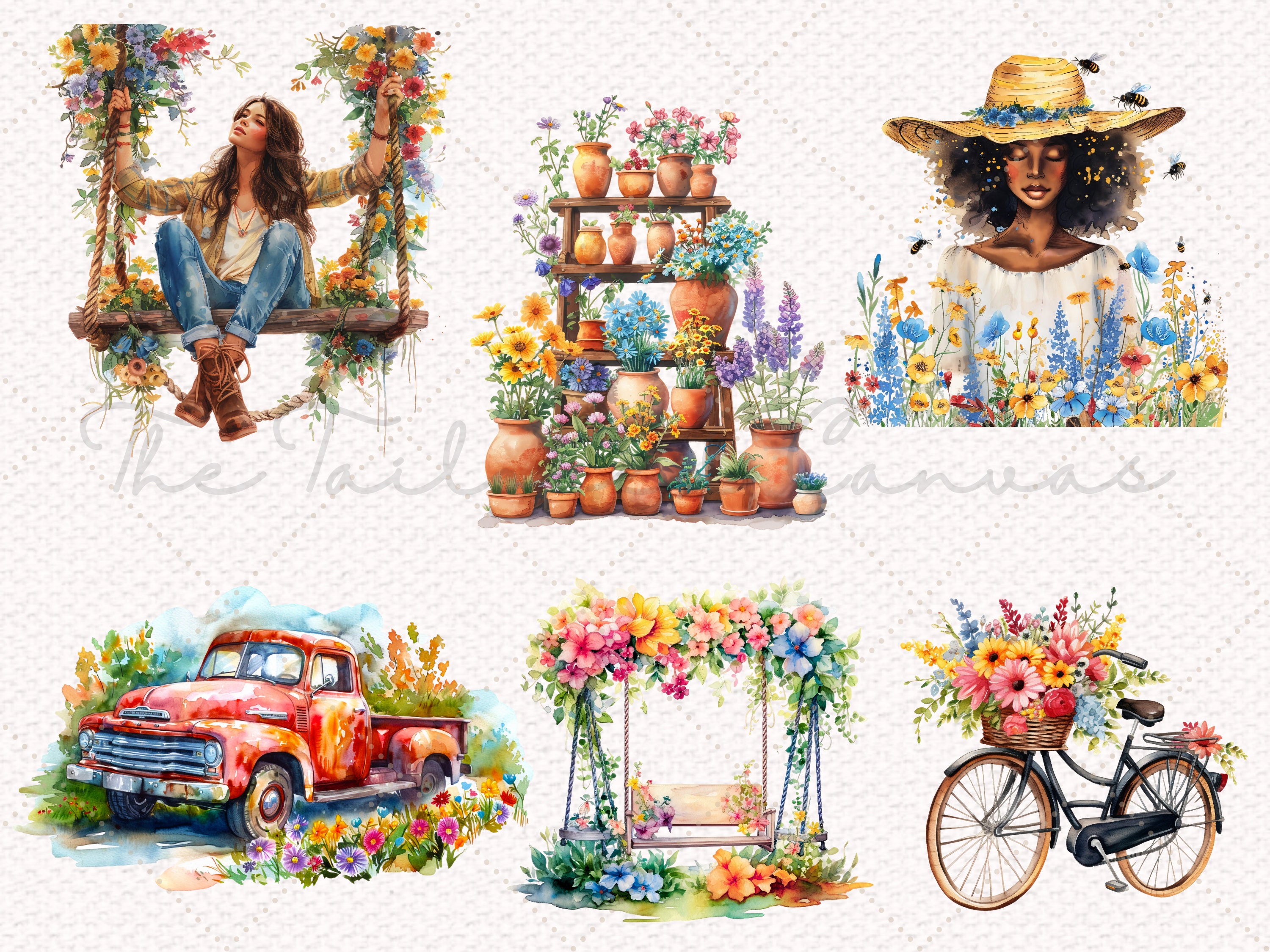 Vivid Spring Clipart Png Bundle - 50 High Quality Pngs, Spring ...