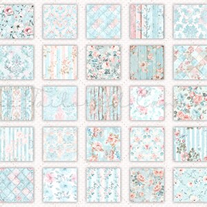 Shabby Chic Spring Clipart Bundle: Watercolor Graphics, Patterns ...
